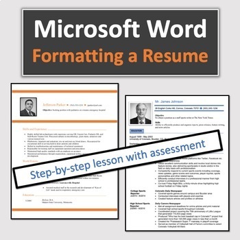 Formatting a Resume in Microsoft Word w/ Test - Classful
