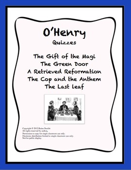 O. Henry Short Story Quizzes - Classful