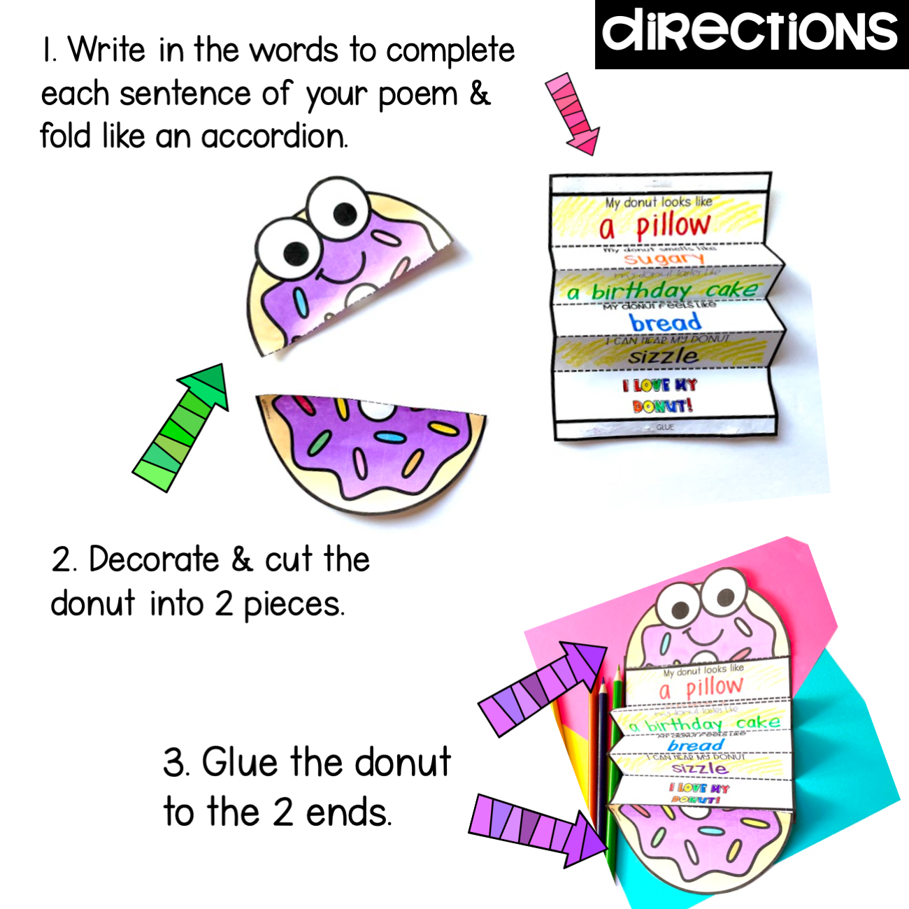 Donut Poem Craft l Donut Craft l Donut Day Activity l 5 Senses Craft ...