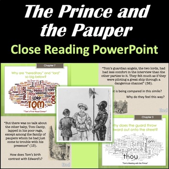 The Prince and the Pauper by Mark Twain- Close Reading PowerPoint ...