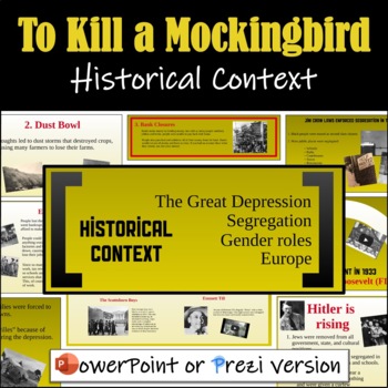 To Kill a Mockingbird Introduction (Historical Context) - PowerPoint or ...