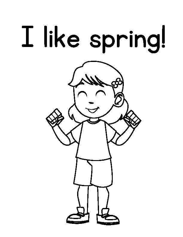Spring! Color & Trace printable coloring book - Classful