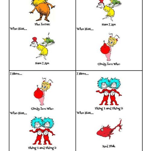 Dr. Seuss Character I Have, Who Has - Classful