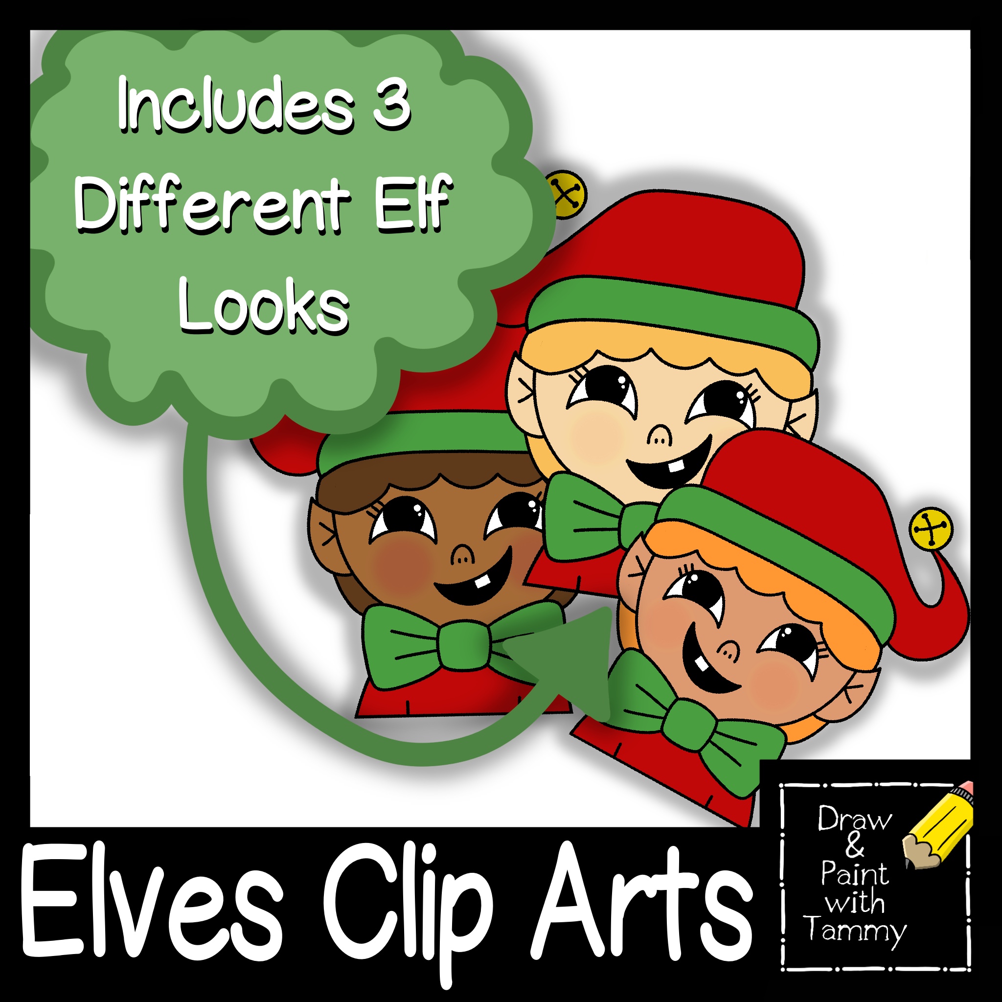 Elves Clip Arts For Christmas Winter Themes Printable PDF Included ...