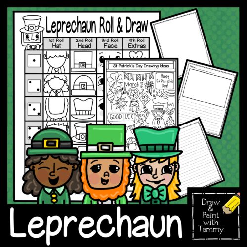 Roll A Leprechaun St. Patrick's Day Roll and Draw Art Game Art Sub ...