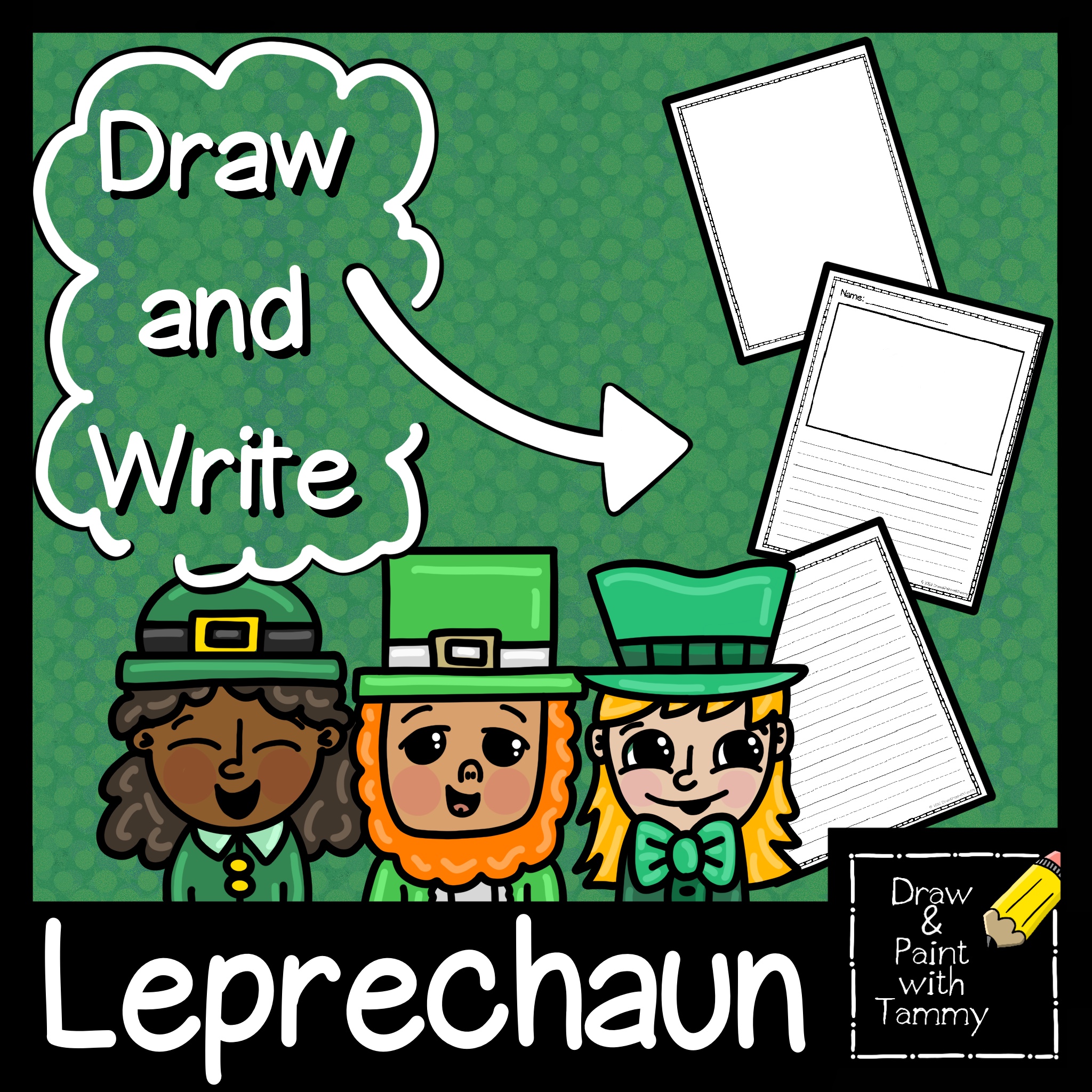Roll A Leprechaun St. Patrick's Day Roll and Draw Art Game Art Sub ...
