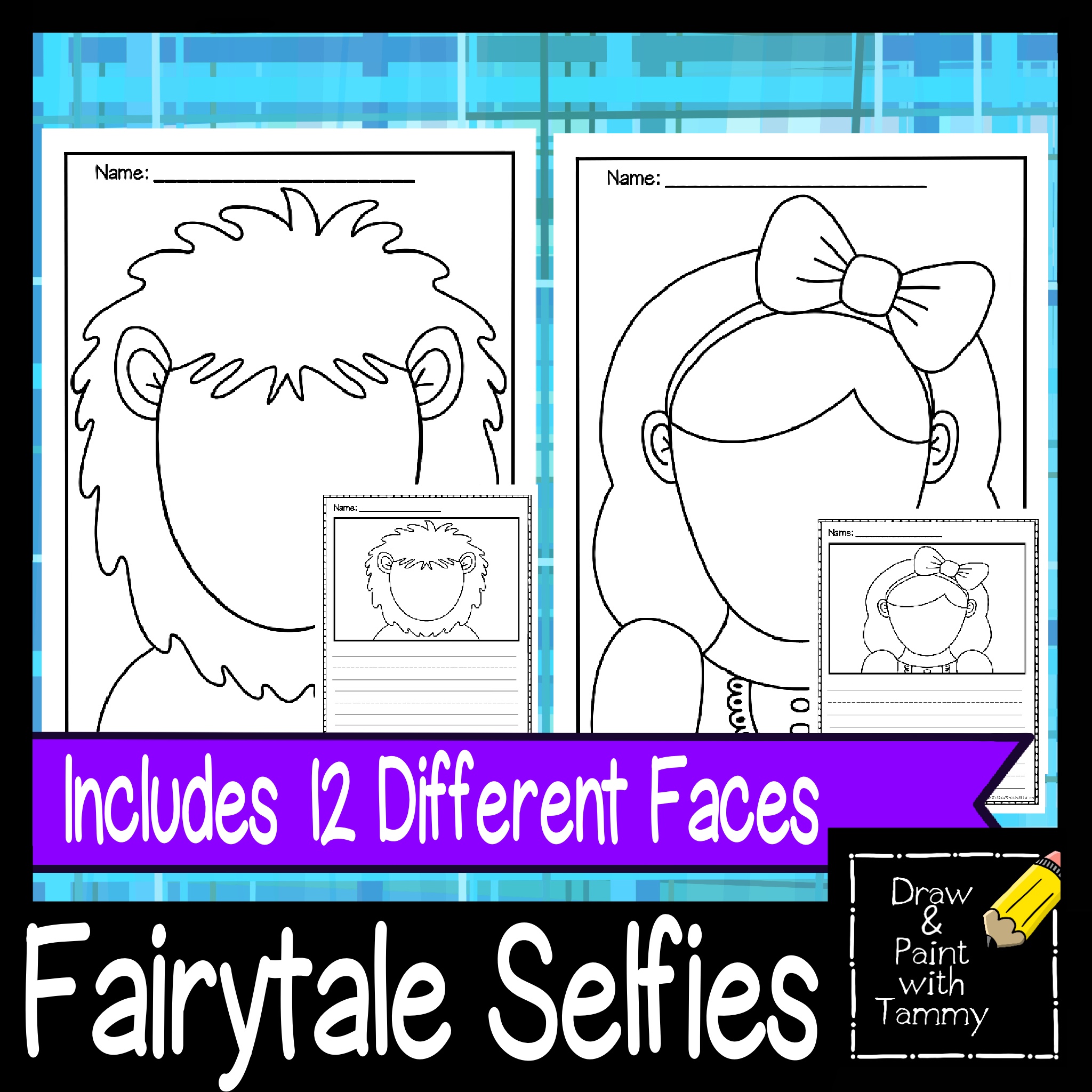 Fairytale Selfies Finish the Portrait Draw and Write Printable Art Sub ...