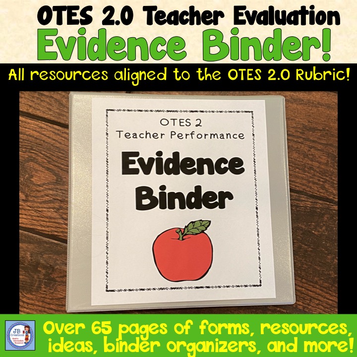 OTES 2.0 Teacher Evaluation Evidence & Resource Binder - Classful