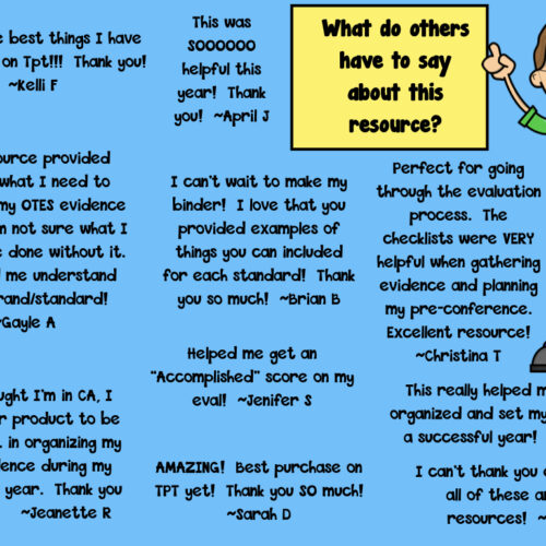 OTES 2.0 Teacher Evaluation Evidence & Resource Binder - Classful