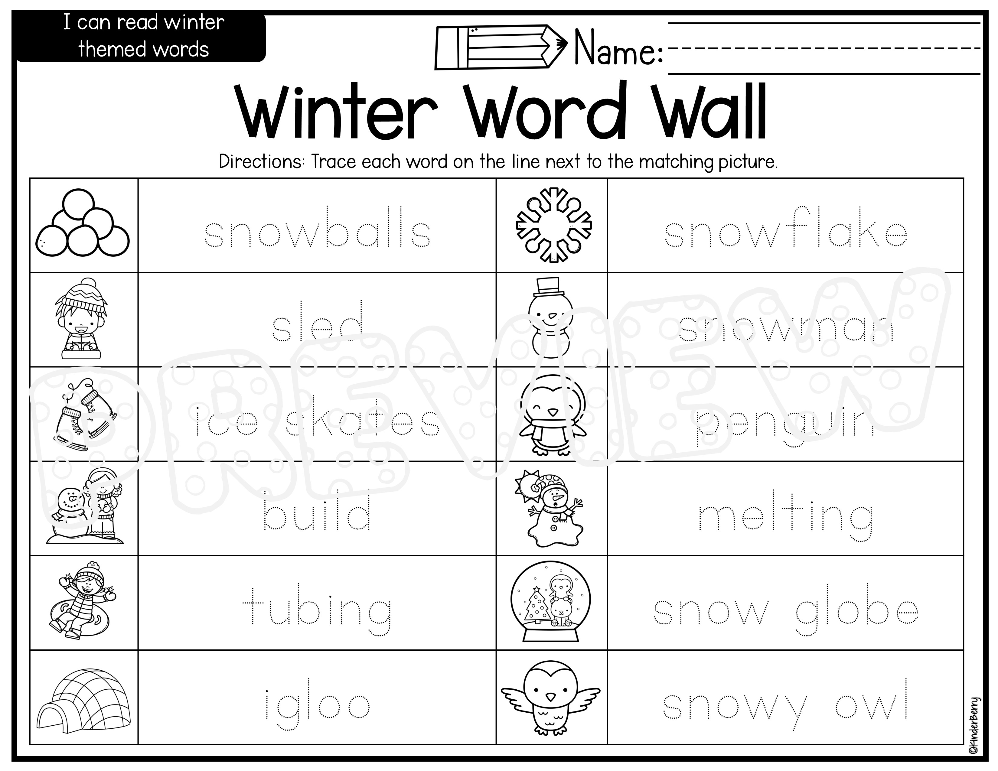 January Winter Write the Room + Sentence Writing Activity - Classful