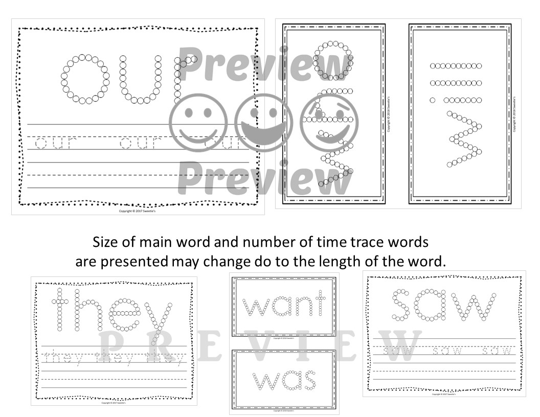 Sight Word Activities with Q Tip Painting Dolch Kindergarten Words ...