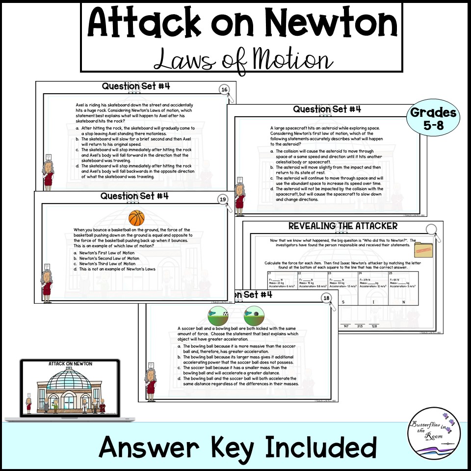 Newton's Laws of Motion Escape Room Activity - Classful