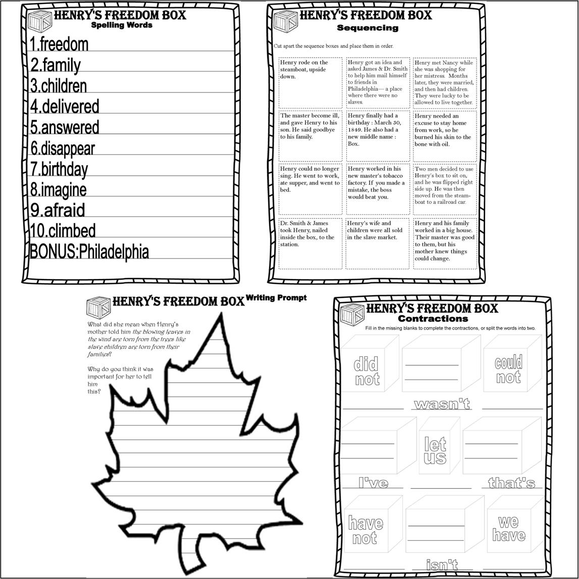 Henry's Freedom Box Book Companion Reading Comprehension - Classful