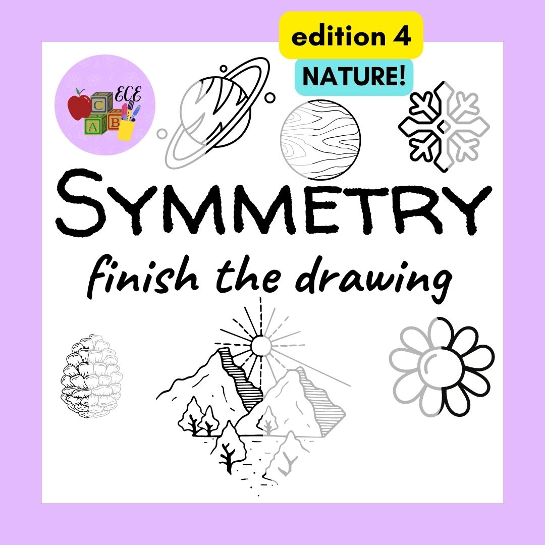 Symmetry Activity EDITION 4 (NATURE) - Finish the Drawing! - Classful