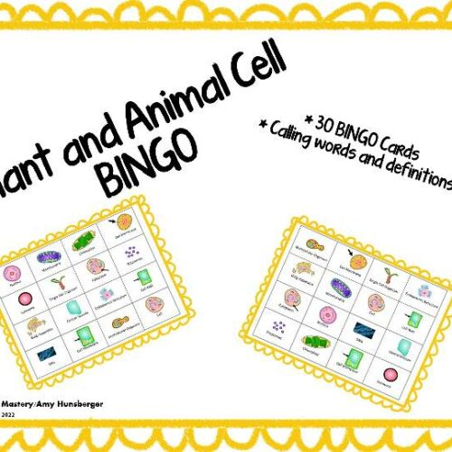 Plant and Animal Cell Bingo - Classful