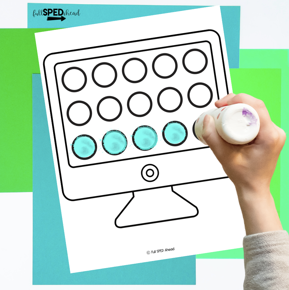 Fine Motor Activities Bingo Marker Dauber Printable Coloring Pages ...