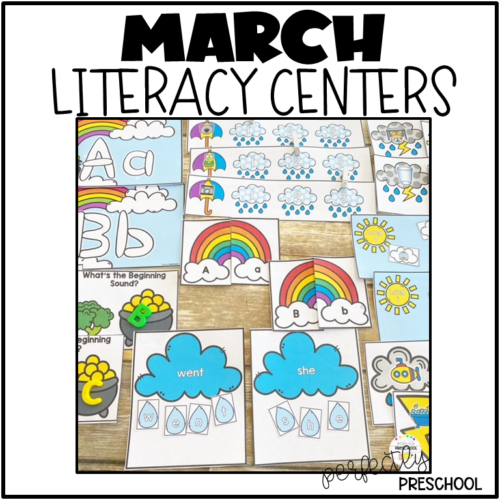 March Preschool and Kindergarten Literacy Centers St. Patrick's Day ...