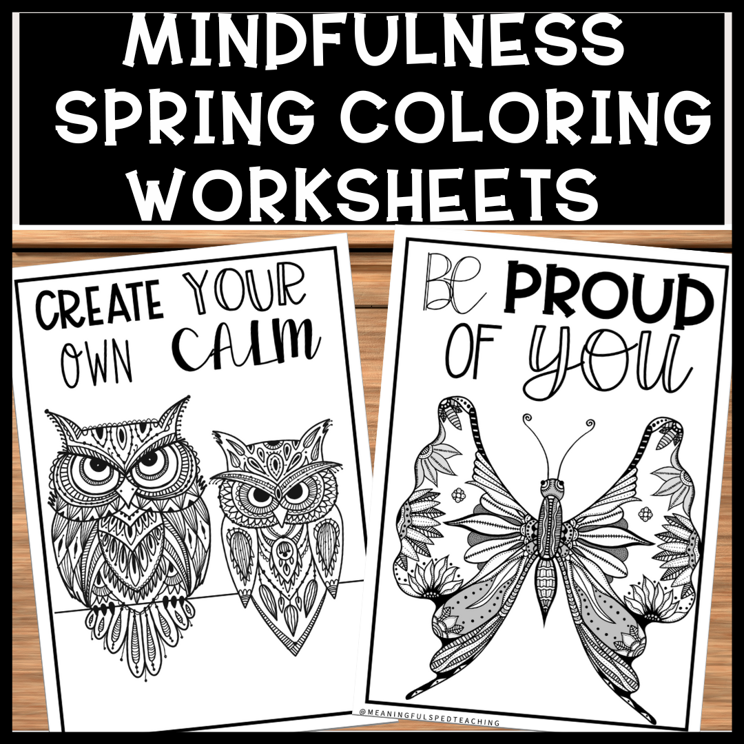 Spring Mindfulness Coloring Page Doodles For Kids and Teens NO PREP ...