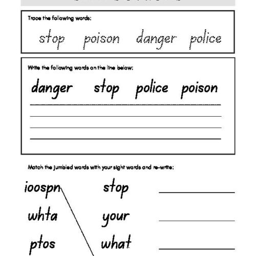 Life Skills Community Safety Signs Printable Worksheets Special ...