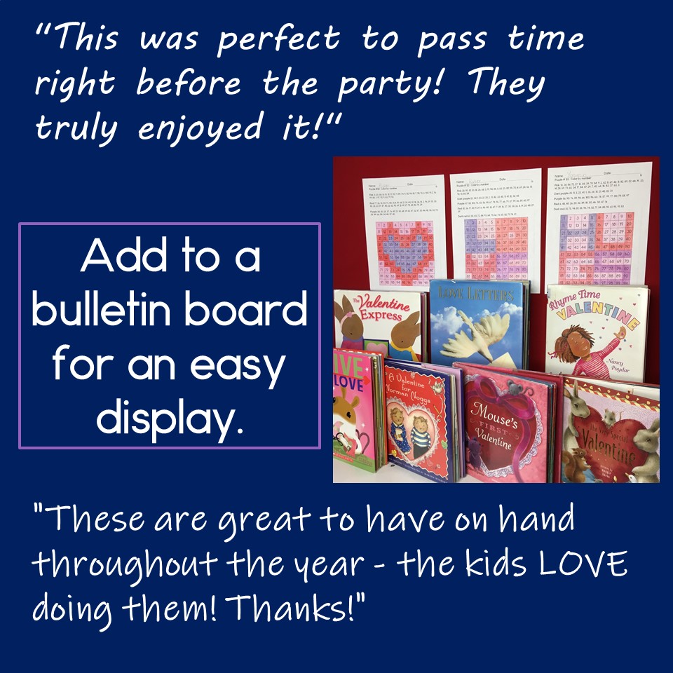 Valentines Day 100s Charts | Hundreds Chart | 100 Chart Mystery ...