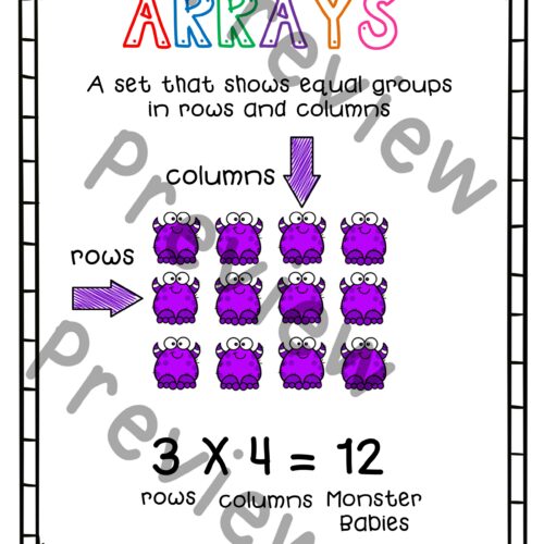 Multiplication Arrays Worksheets | Multiplication Practice - Classful