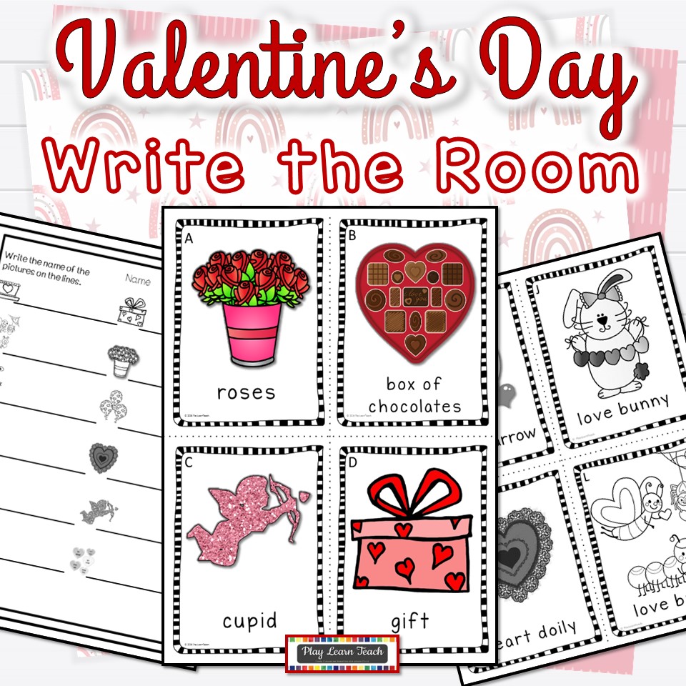 Valentine's Day Activity Write the Room - Classful