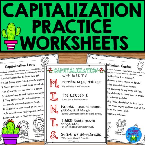 Capitalization Worksheets for Capitalization Practice - Classful
