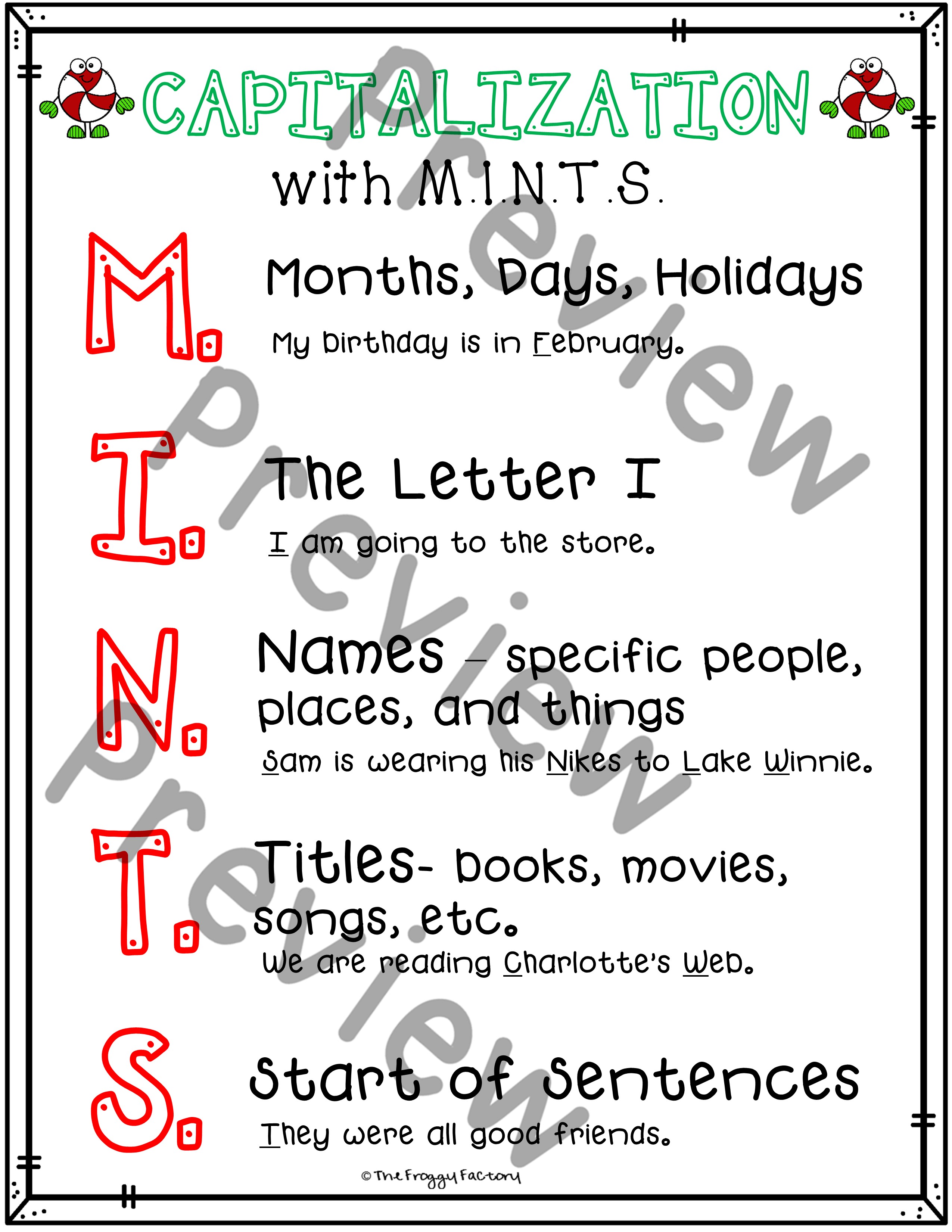 Capitalization Worksheets for Capitalization Practice - Classful