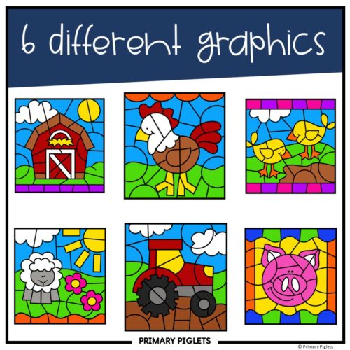 FARM ANIMALS | FARM COLOR BY CODE | FARM COLOR BY NUMBER | FARM COLOR ...