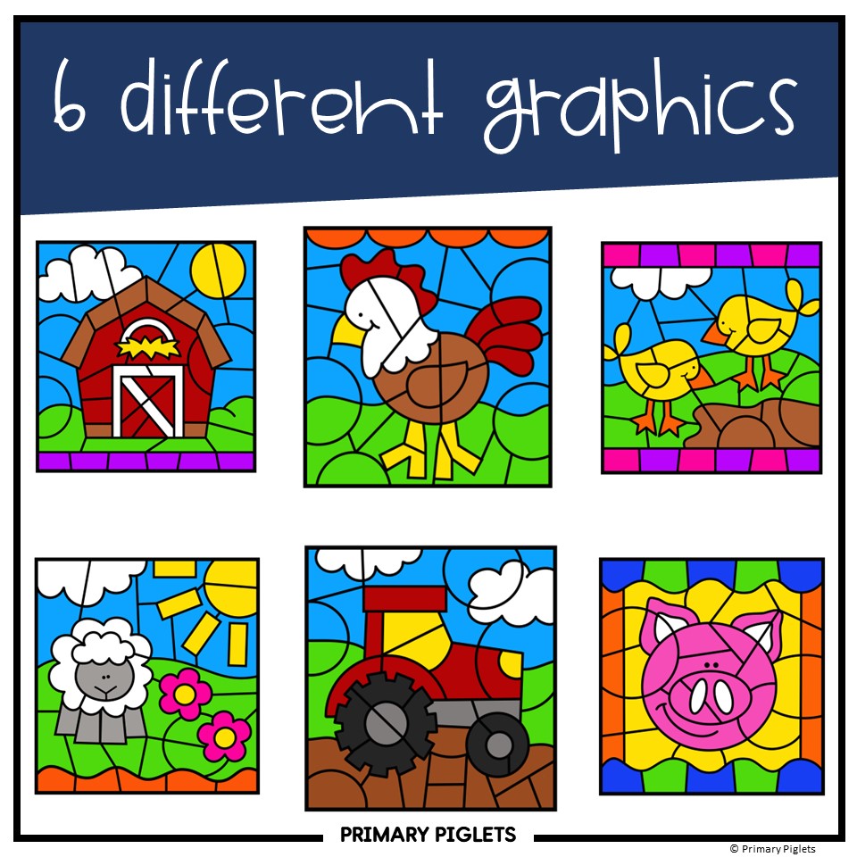 FARM ANIMALS | FARM COLOR BY CODE | FARM COLOR BY NUMBER | FARM COLOR ...