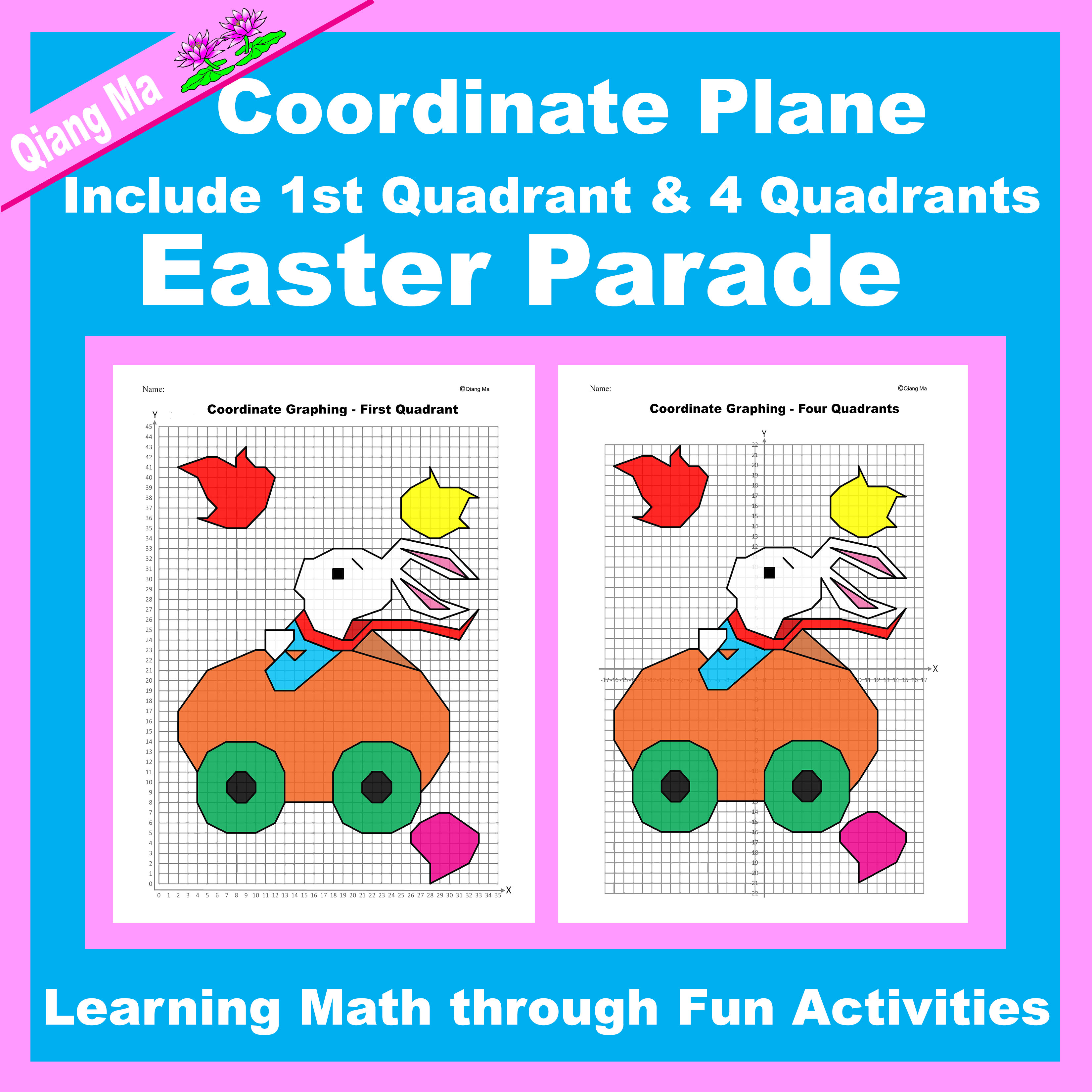 Easter Coordinate Plane Graphing Picture- Easter Parade - Classful