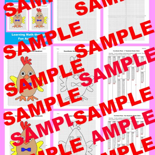 Easter Coordinate Plane Graphing Picture- Easter Bundle 3 in 1 - Classful