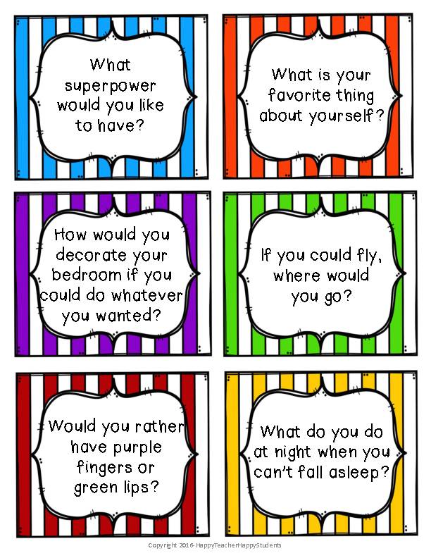 180 Conversation Starters Questions- Morning Meeting Questions of the ...