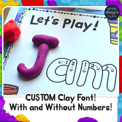 Editable Playdoh Name Mats Play Dough - Classful