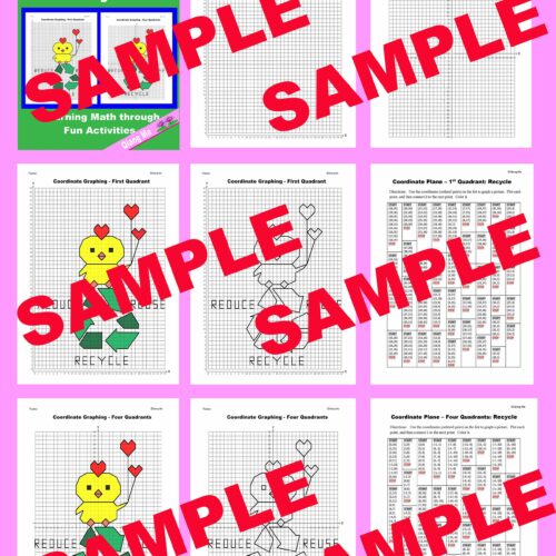 Earth Day Coordinate Plane Graphing Picture- Recycle - Classful