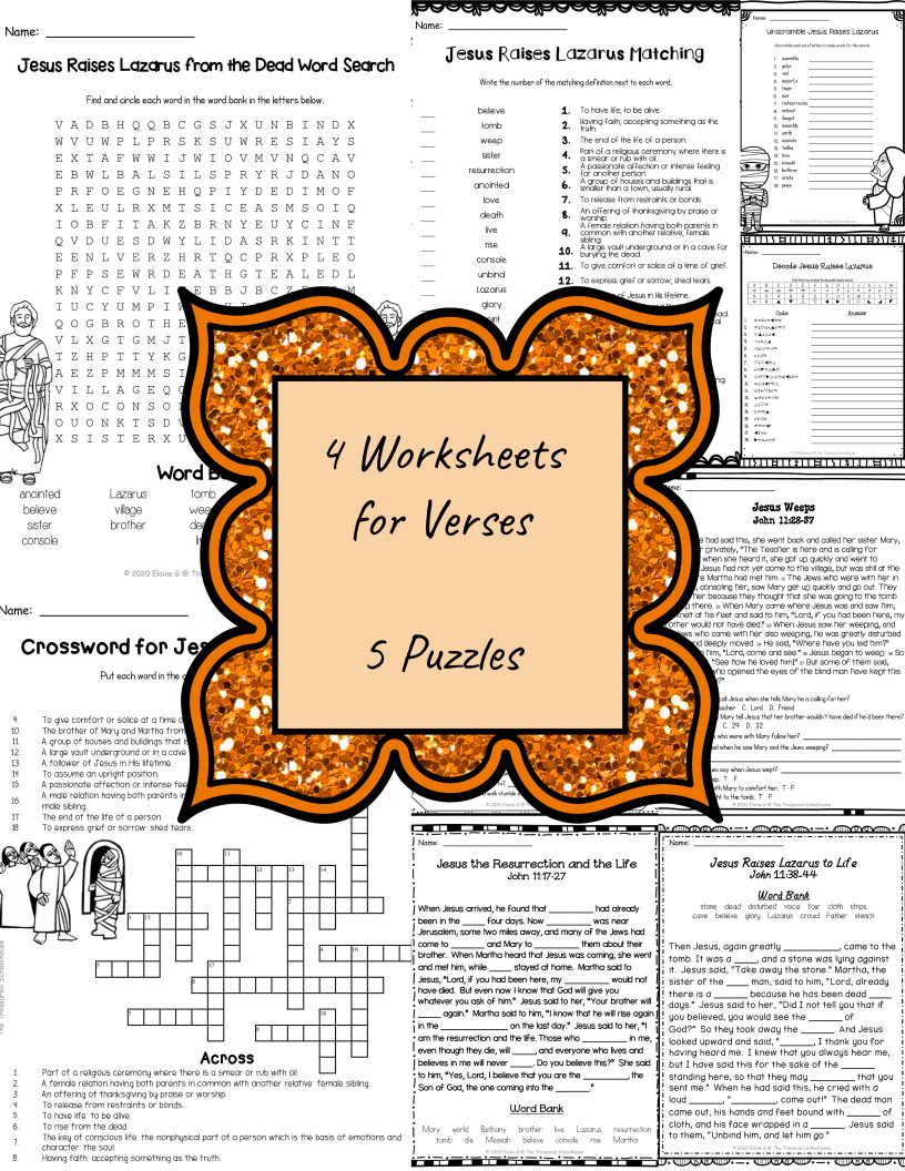 All About Jesus Raises Lazarus - Classful