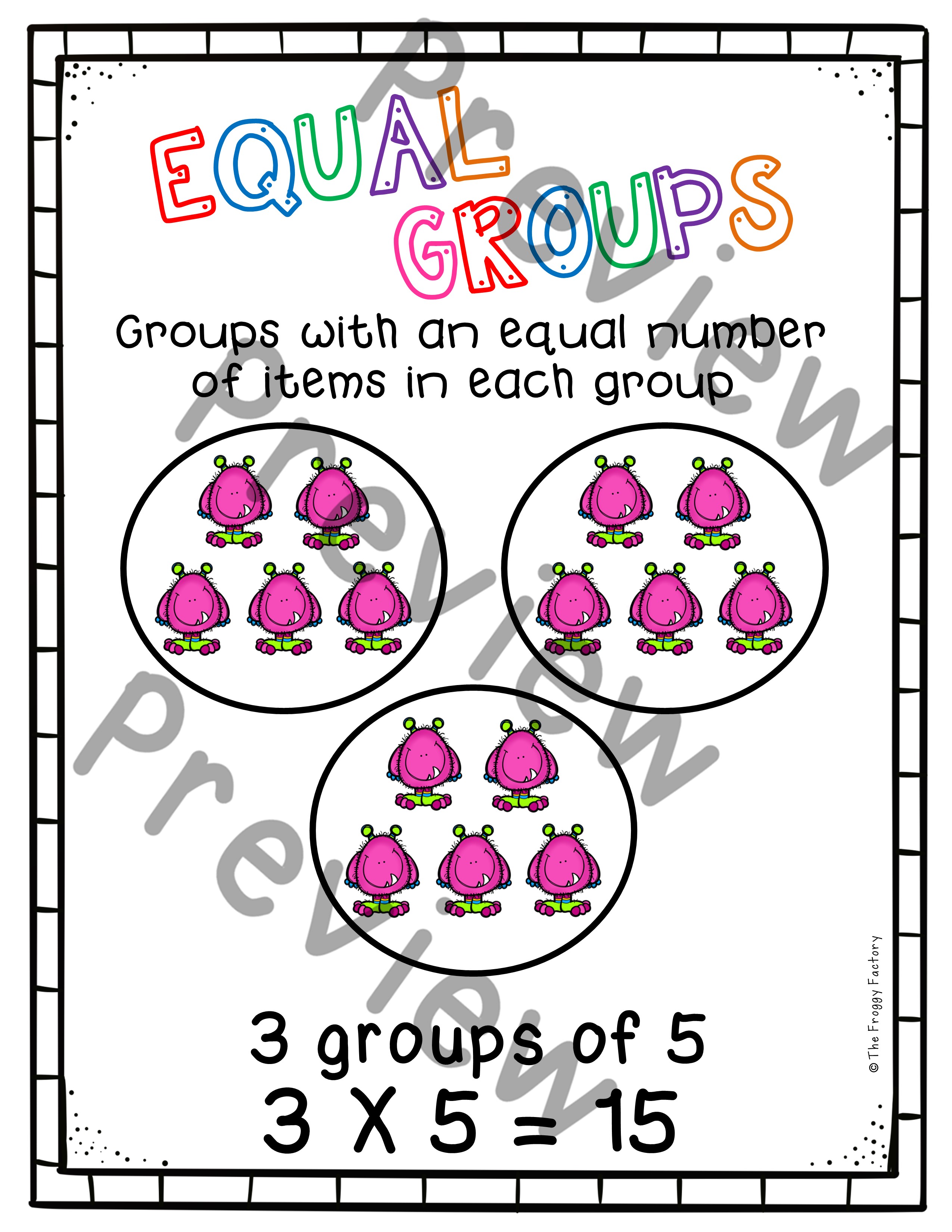 Multiplication Groups Clipart