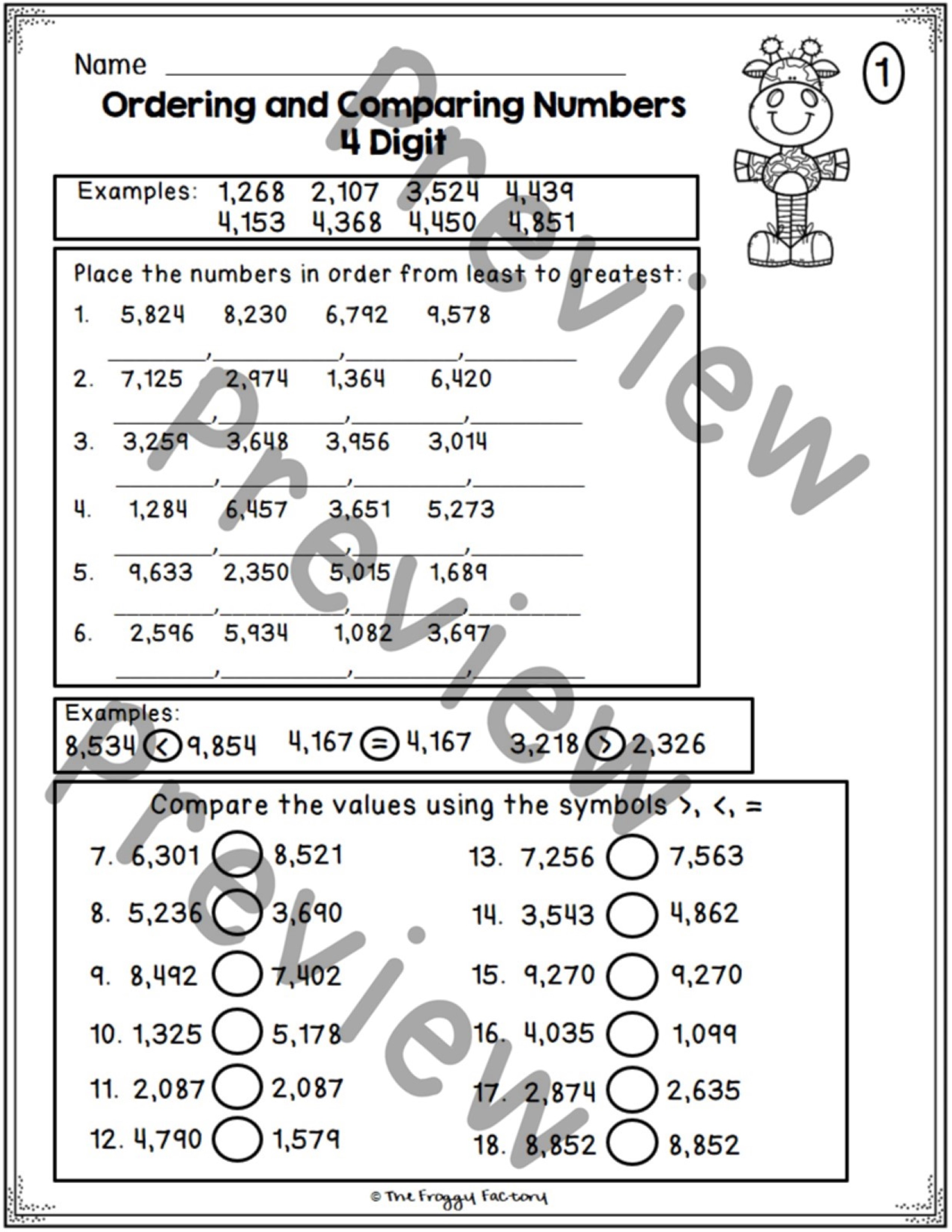 Place Value Worksheets 4 Digit Place Value - Classful