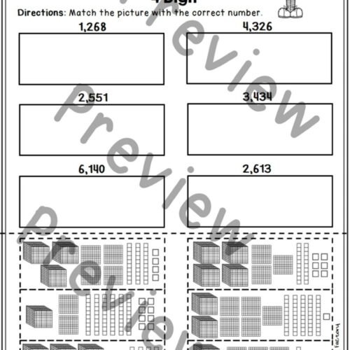 Place Value Worksheets 4 Digit Place Value - Classful