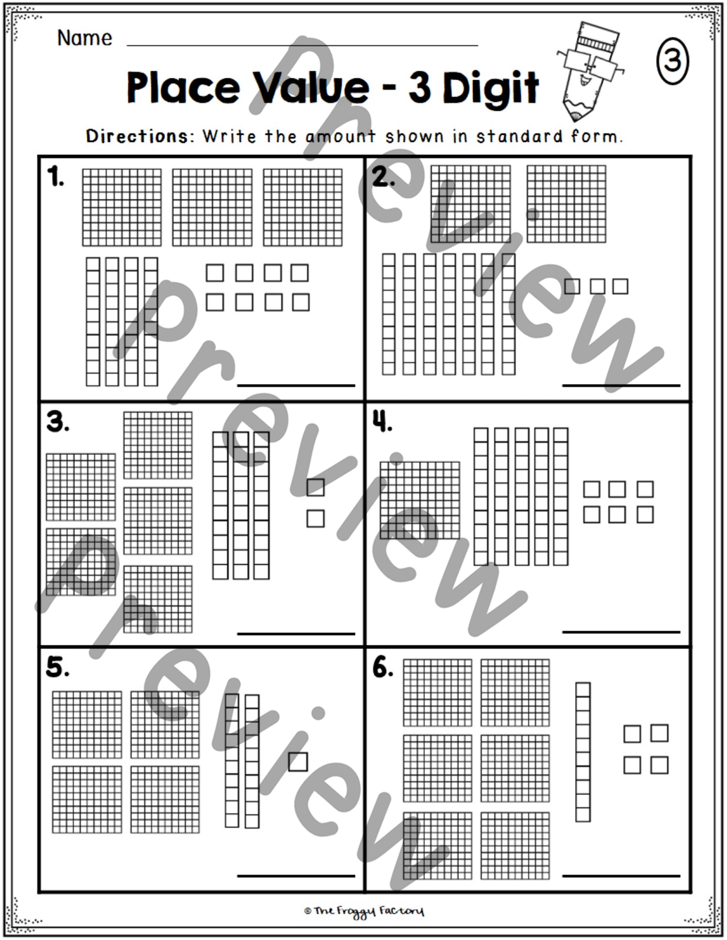 Place Value Worksheets 3 Digit Place Value - Classful