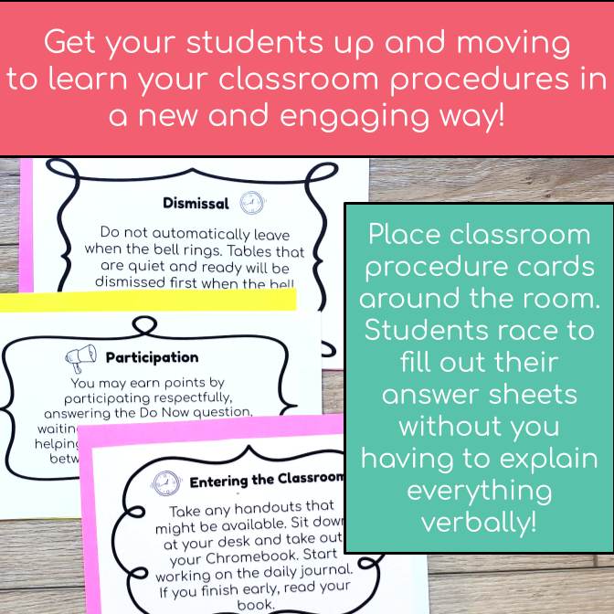 Editable Classroom Procedures Scavenger Hunt- Great for back to school ...