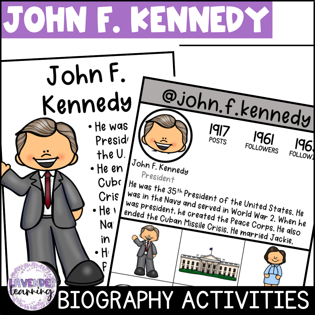 George Washington Biography Activities for Kindergarten, 1st Grade ...