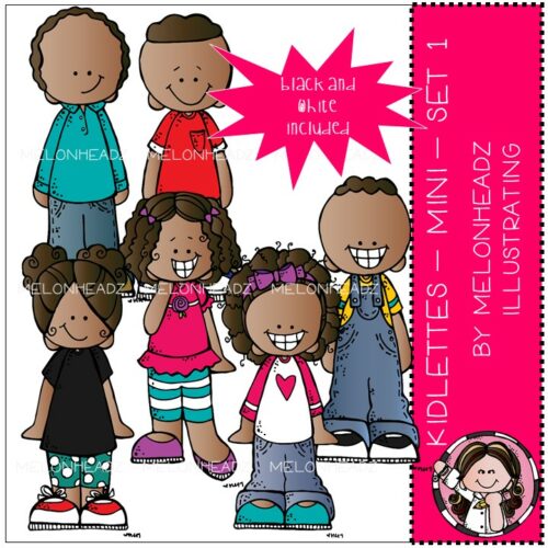 Kidlettes clipart - Mini set 1 - by Melonheadz Illustrating - Classful