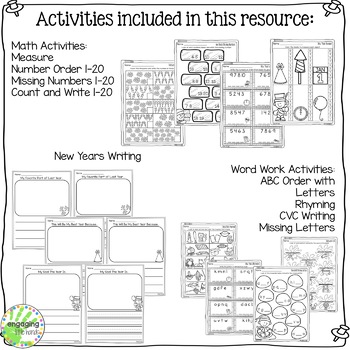 New Years Printable Activities for Kindergarten - Classful
