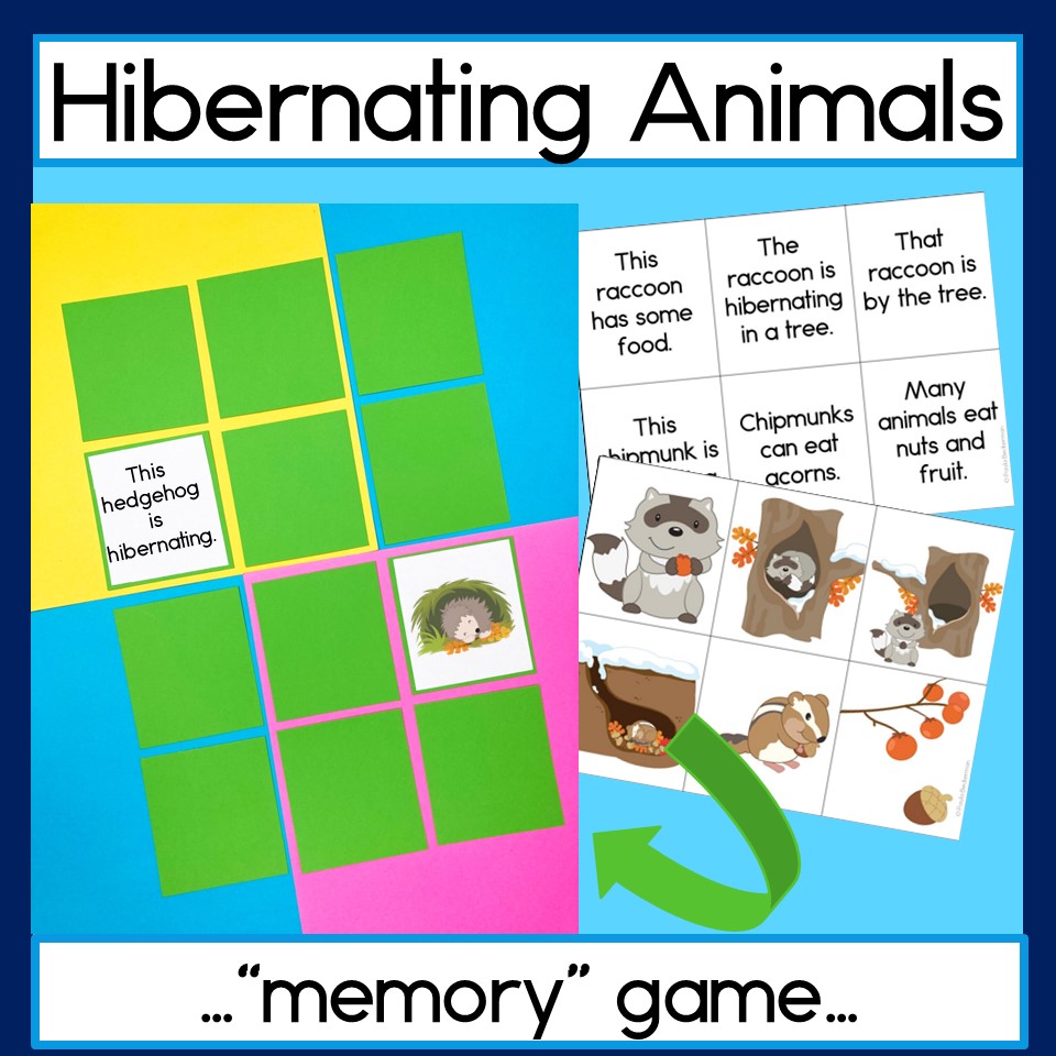 Hibernating Animals Sight Word Sentences Reading Comprehension Writing ...
