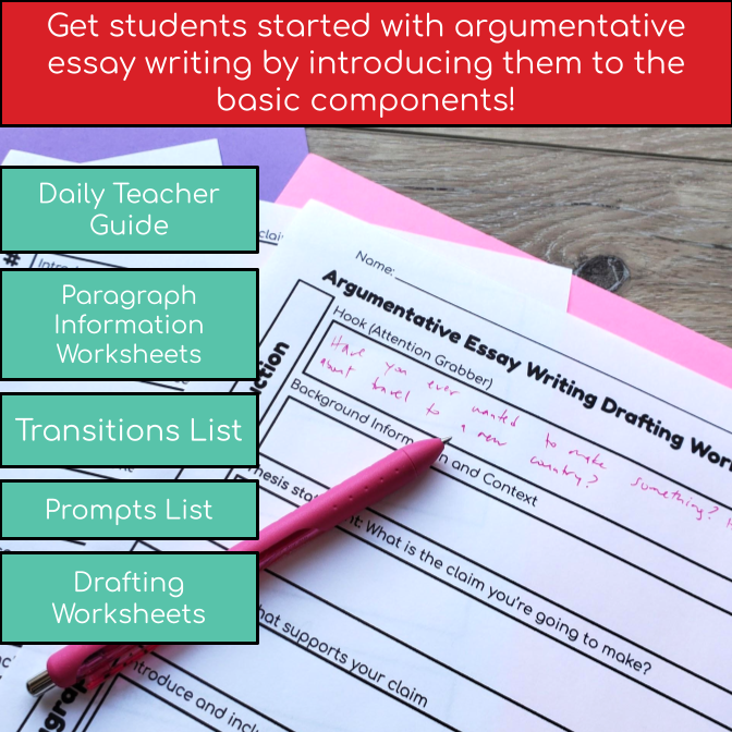 Argumentative Essay Writing Basic Components - Print and Digital - Classful