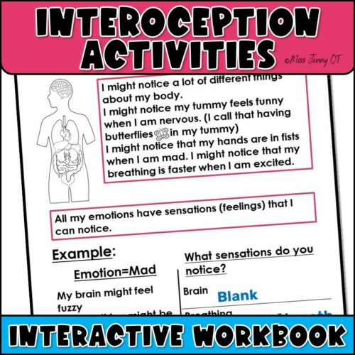 Interoception Self Regulation Activities Whole Body Workbook - Classful