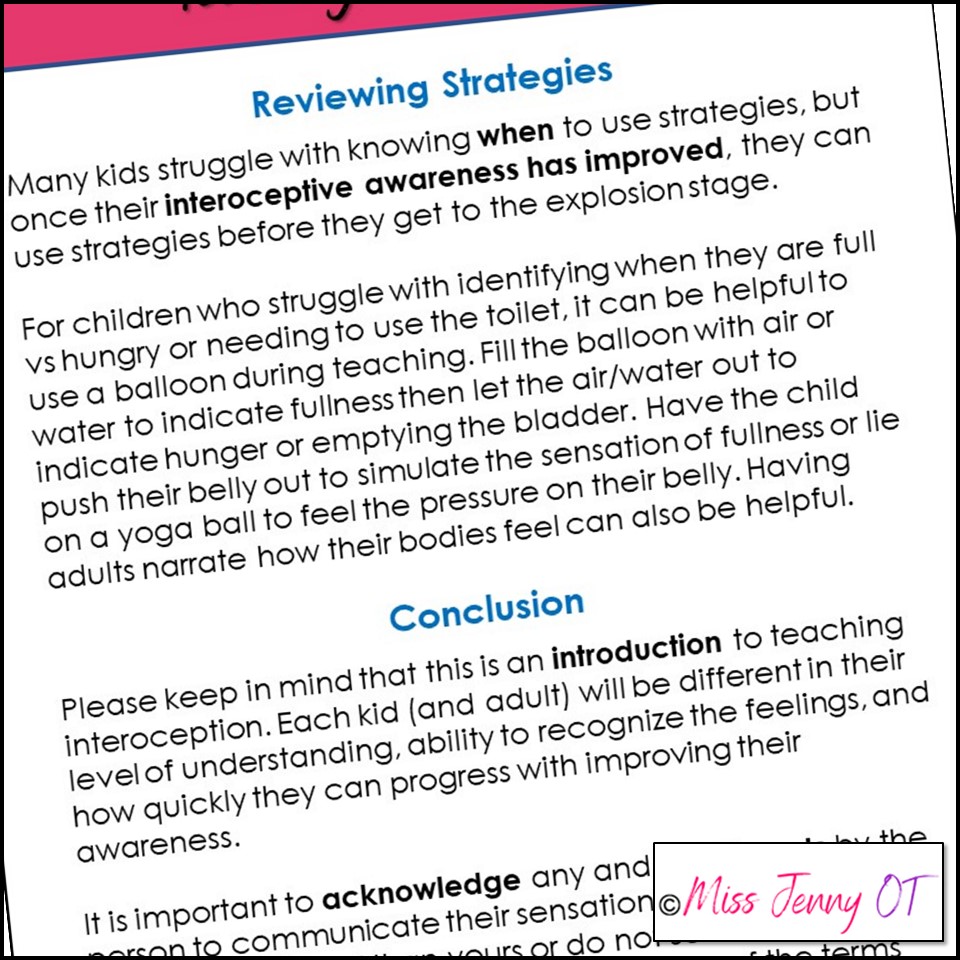 Teaching Interoception Introductory Guide - Classful