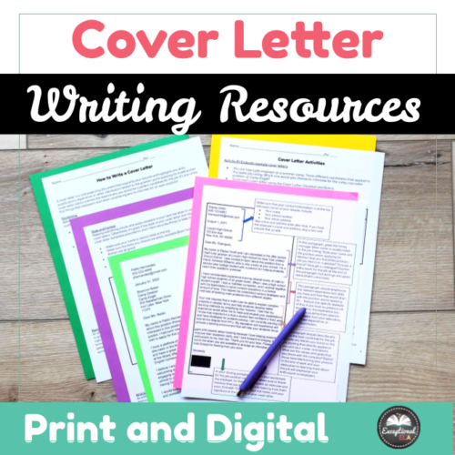 Cover Letter Writing Resources- Get them ready for their first job ...