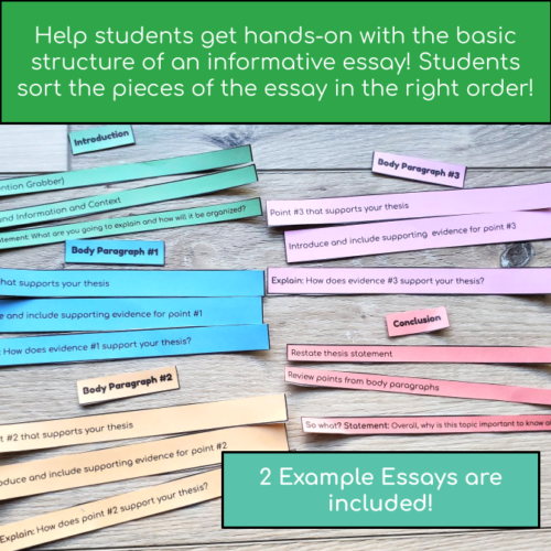 Informative Essay Writing Sorting Activity - Print and Digital ...